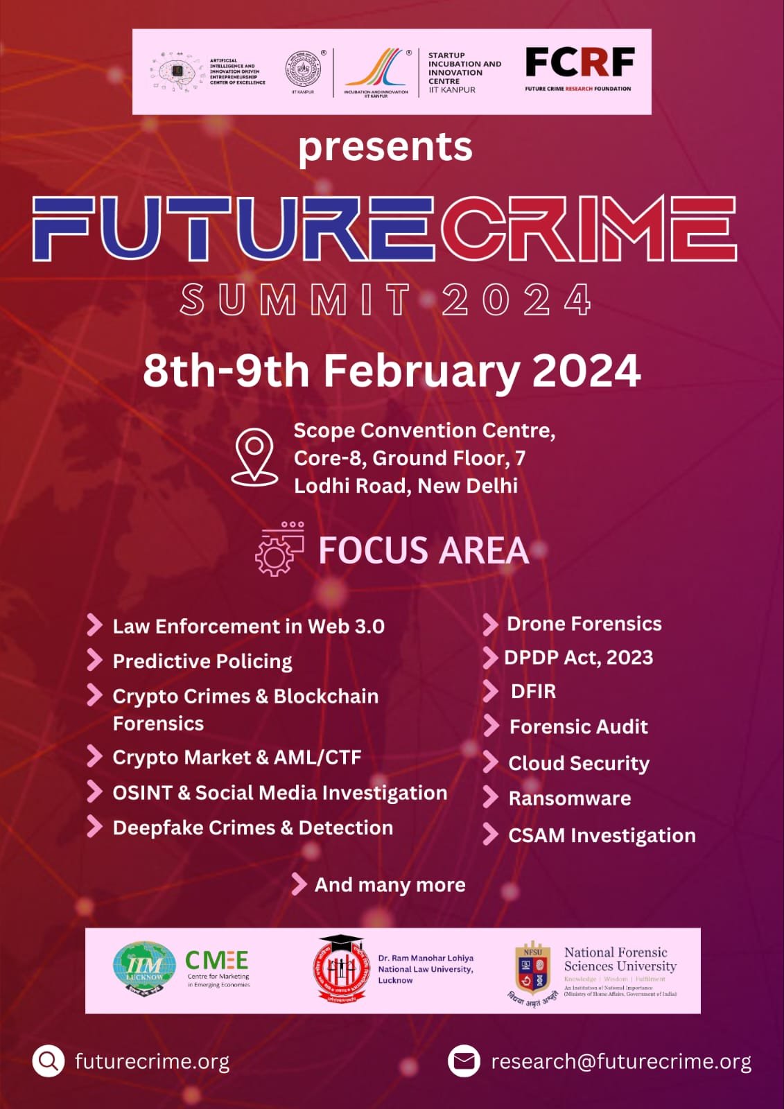 SCOPE Convention Centre, New Delhi To Host FutureCrime Summit 2024 ...
